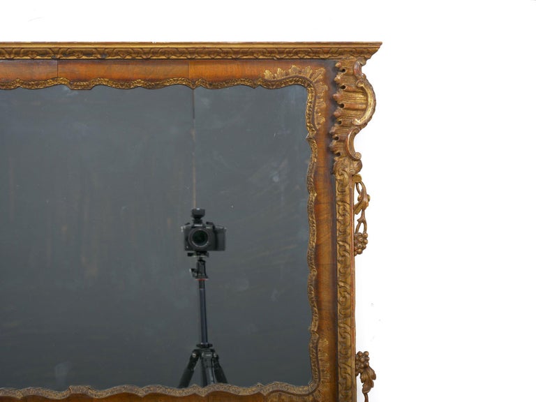 19th Century English Georgian Walnut Antique Pier Wall Mirror, circa ...