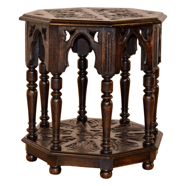 19th Century English Gothic Side Table at 1stDibs