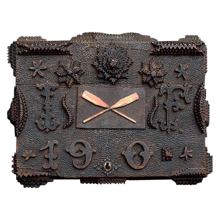 19th Century English Handcarved Soldiers Ditty Box at 1stDibs