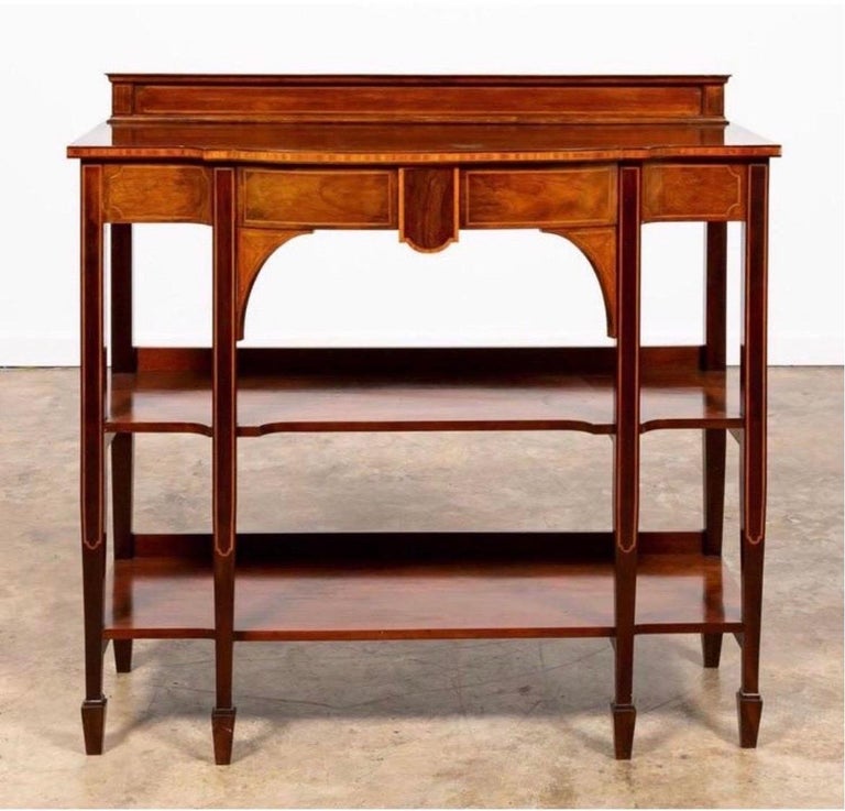19th Century, English Hepplewhite Style 3-Tiered Mahogany Sideboard or ...