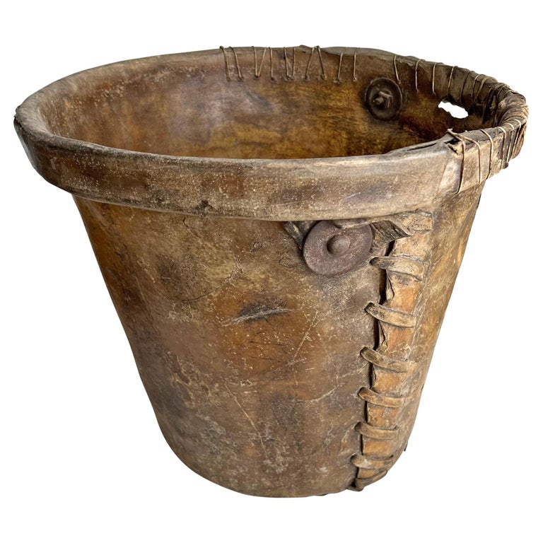 19th Century English Hide Bucket For Sale at 1stDibs
