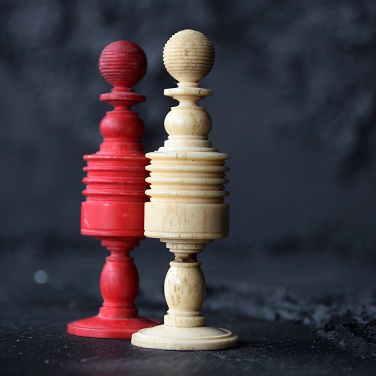 19th Century English Ivory Chess Set at 1stDibs