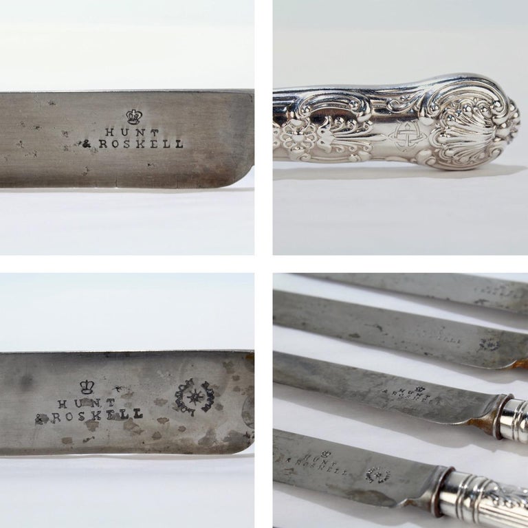 19th Century English Queen Pattern Sterling Silver 112 Piece Flatware ...