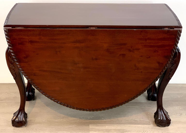 19 th Century English Mahogany Ball and Claw Foot Tuck Away Dining Room ...