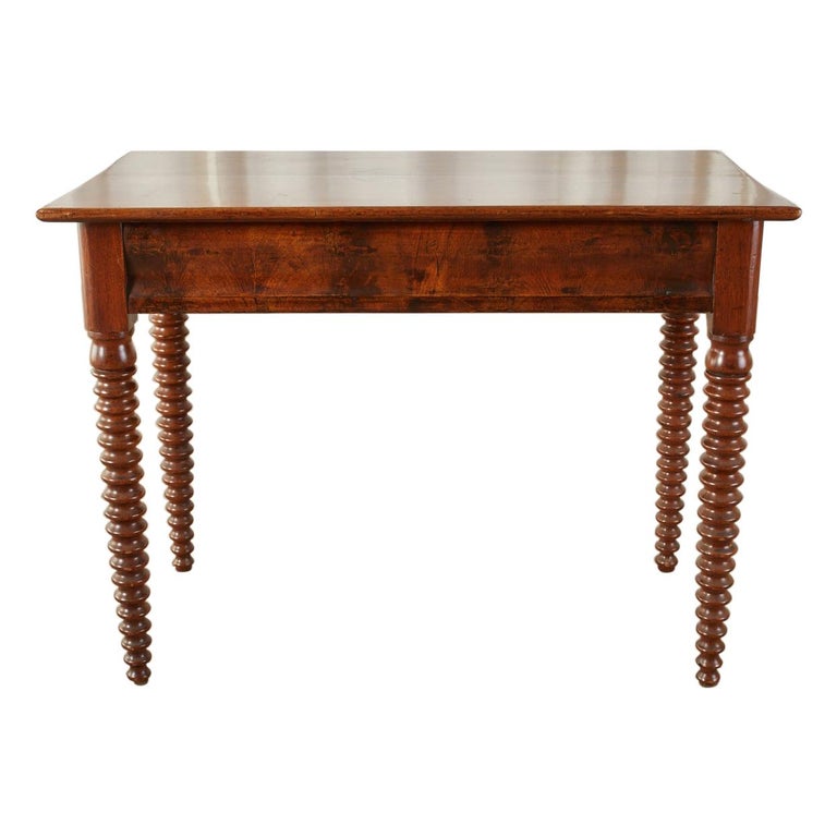 19th Century English Mahogany Bobbin Leg Console Table For Sale at 1stDibs