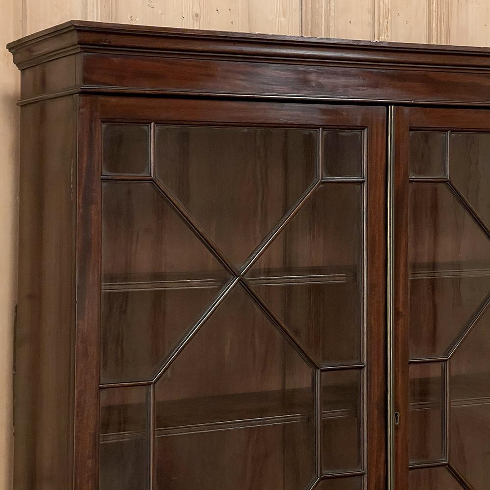 19th Century English Mahogany Bookcase ~ Curio Cabinet For Sale at 1stDibs