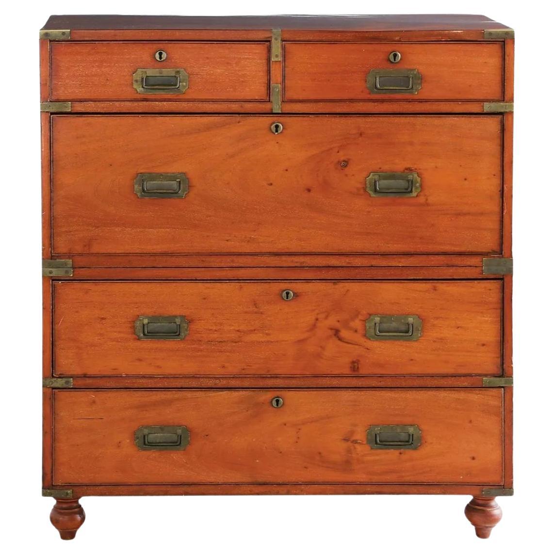 Regency Mahogany Campaign Chest by Hill and Willard For Sale at 1stDibs