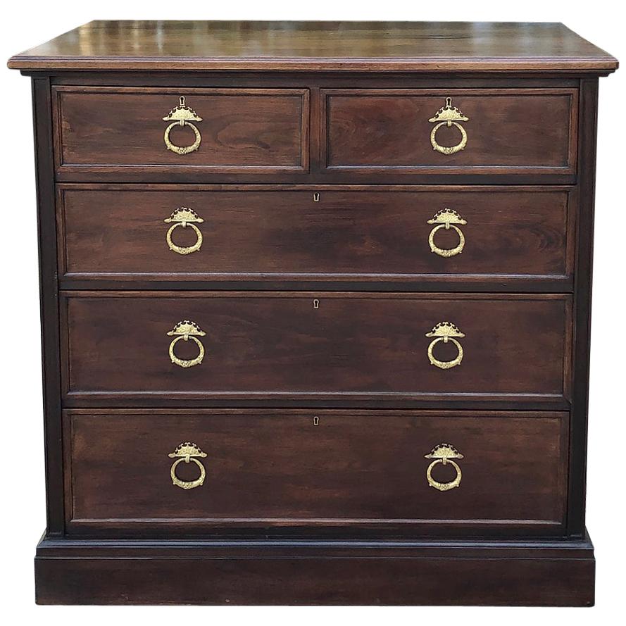 19th Century English Victorian Mahogany Chest of Drawers at 1stDibs