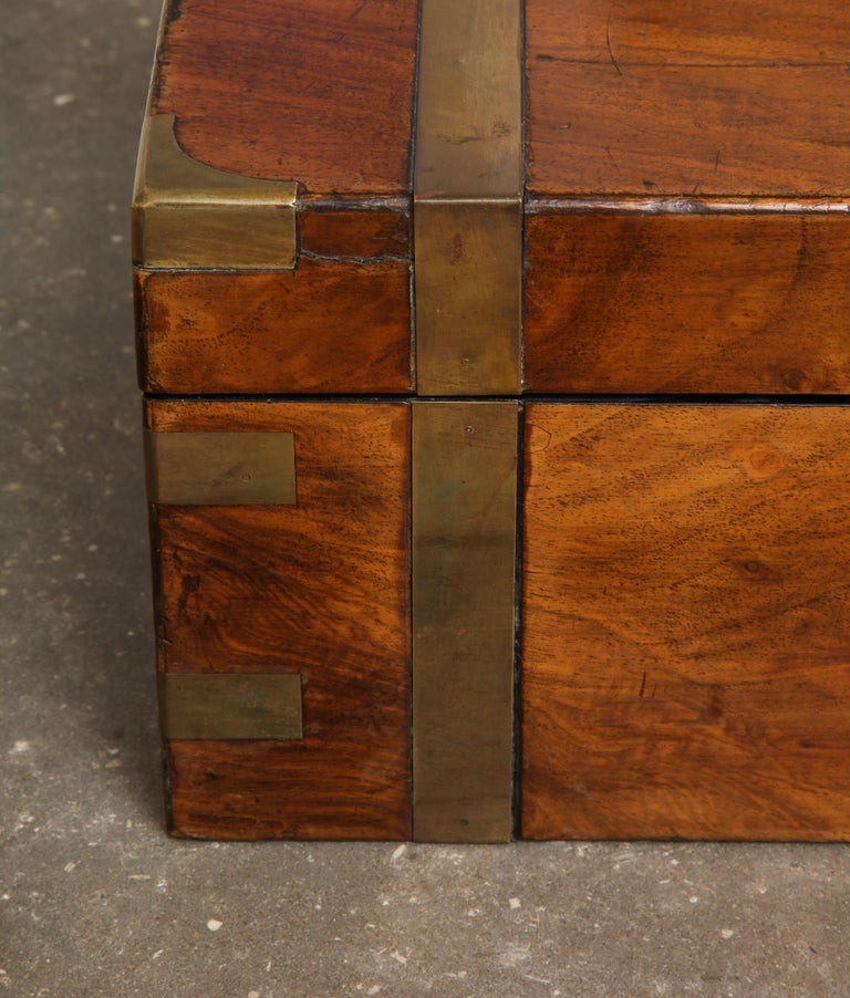 19th Century English Mahogany Campaign Writing Box at 1stDibs