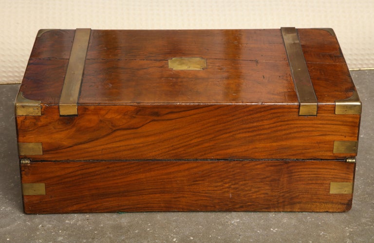 19th Century English Mahogany Campaign Writing Box at 1stDibs