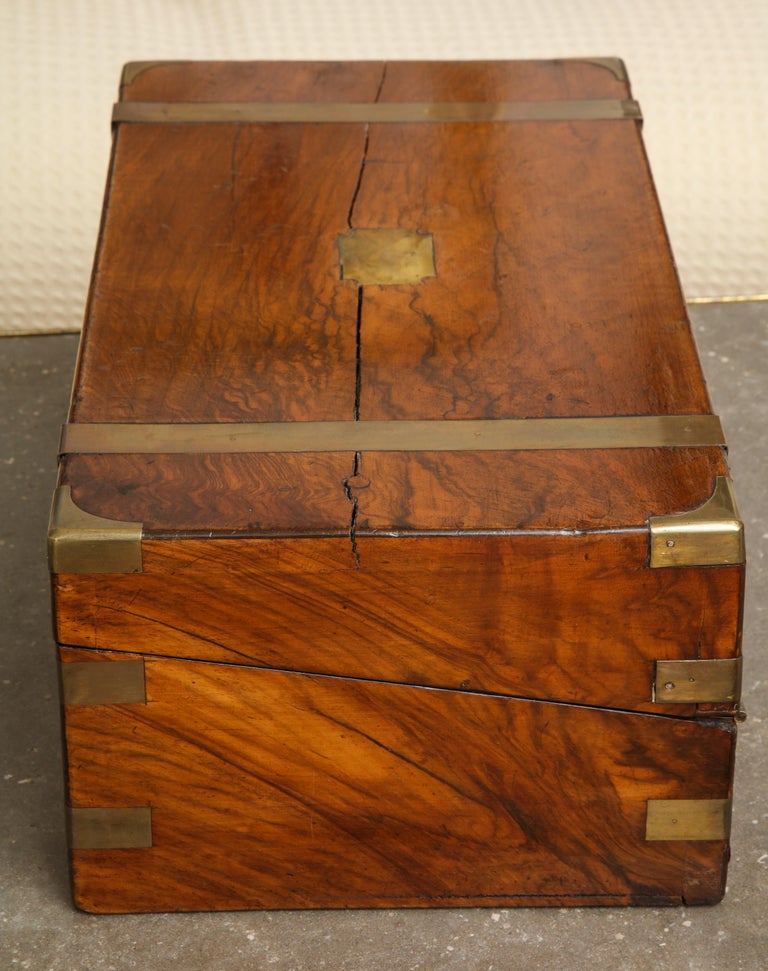 19th Century English Mahogany Campaign Writing Box at 1stDibs