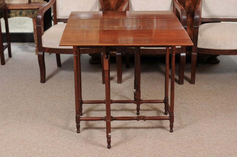 19th Century English Mahogany Spider Leg Table with Drop Leaves For ...