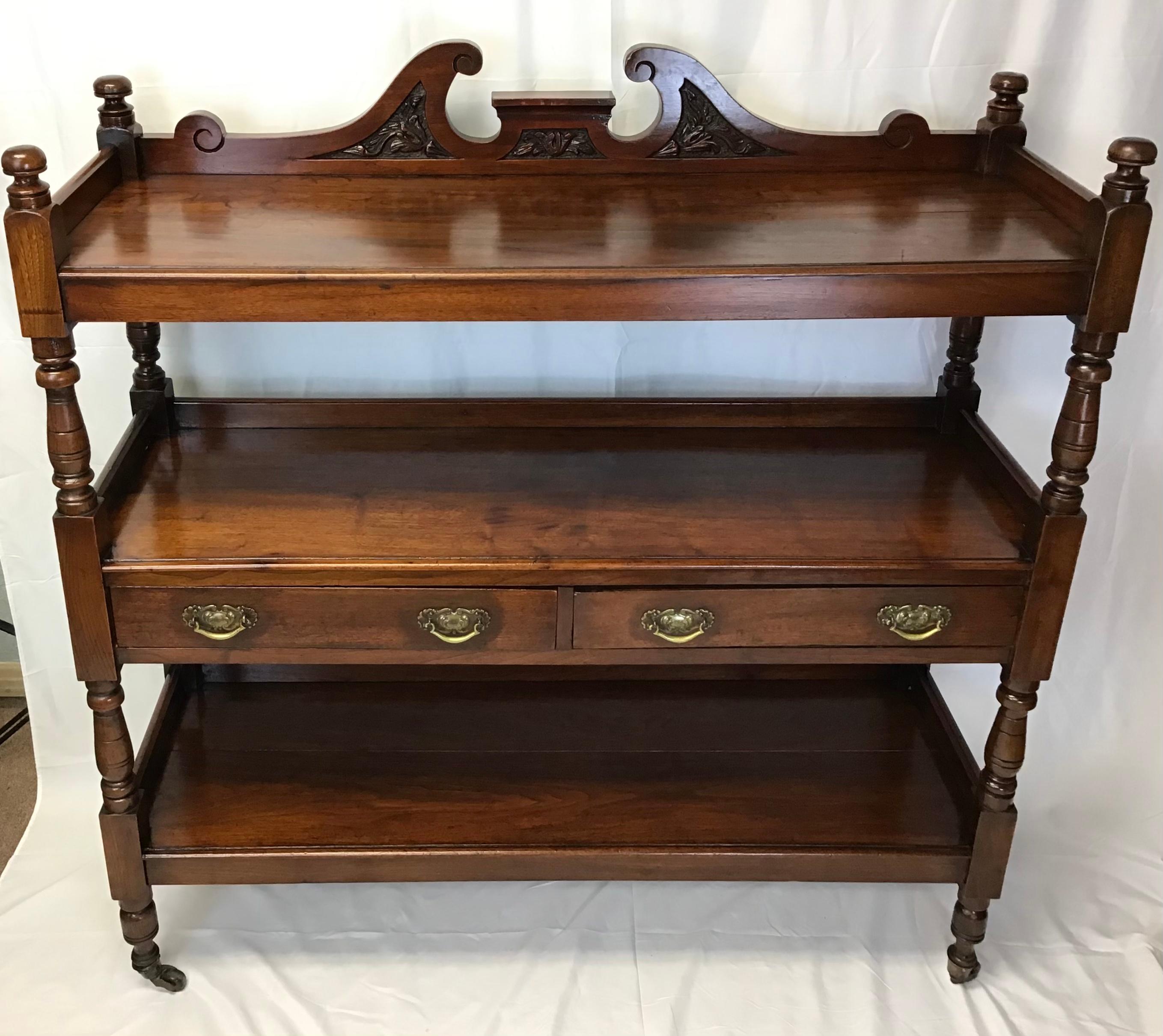 19th Century English Mahogany Trolley For Sale at 1stDibs