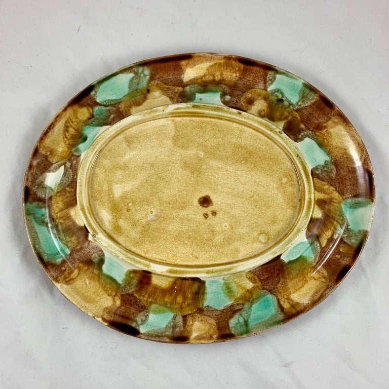 19th Century English Majolica Gothic Grapevine Theme Cheese Board or ...