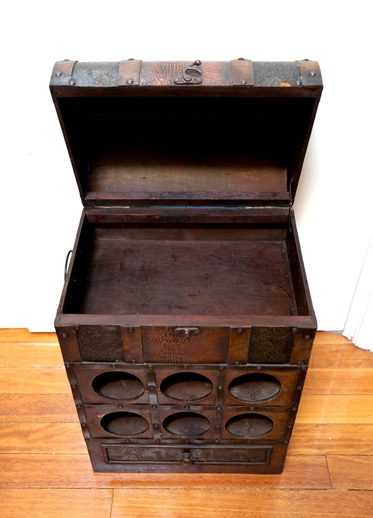 19th Century English Mounted Pine Cellarette Wine Cabinet For Sale at ...