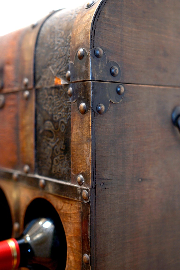 19th Century English Mounted Pine Cellarette Wine Cabinet For Sale at ...
