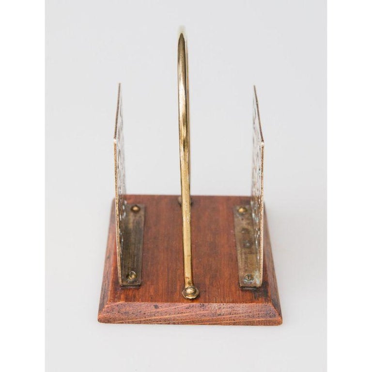 19th Century English Oak and Brass Letter Rack Holder by William Tonks ...