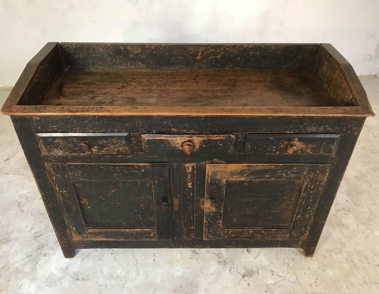 19th Century English Oak Cupboard Sideboard Waiter Station Original ...