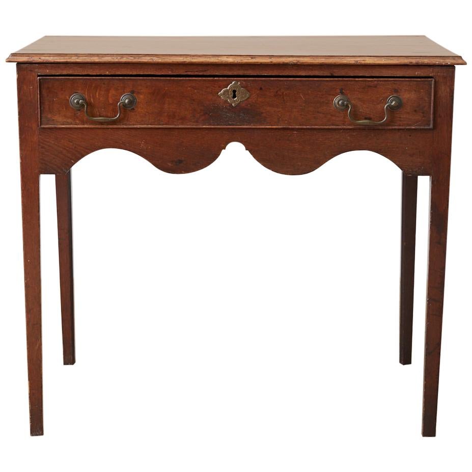 19th Century English Oak Georgian Work Table at 1stDibs