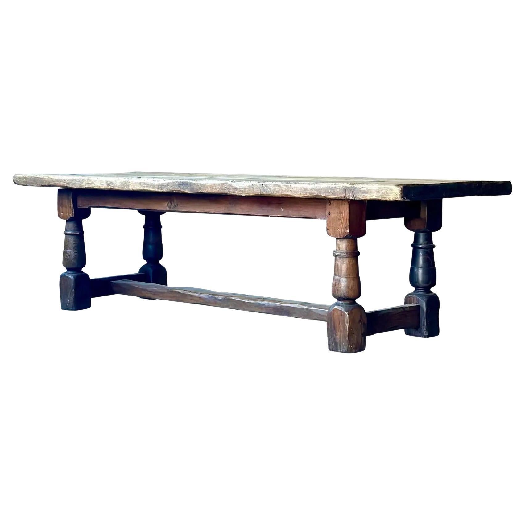 19th Century English Oak Refectory Table For Sale at 1stDibs