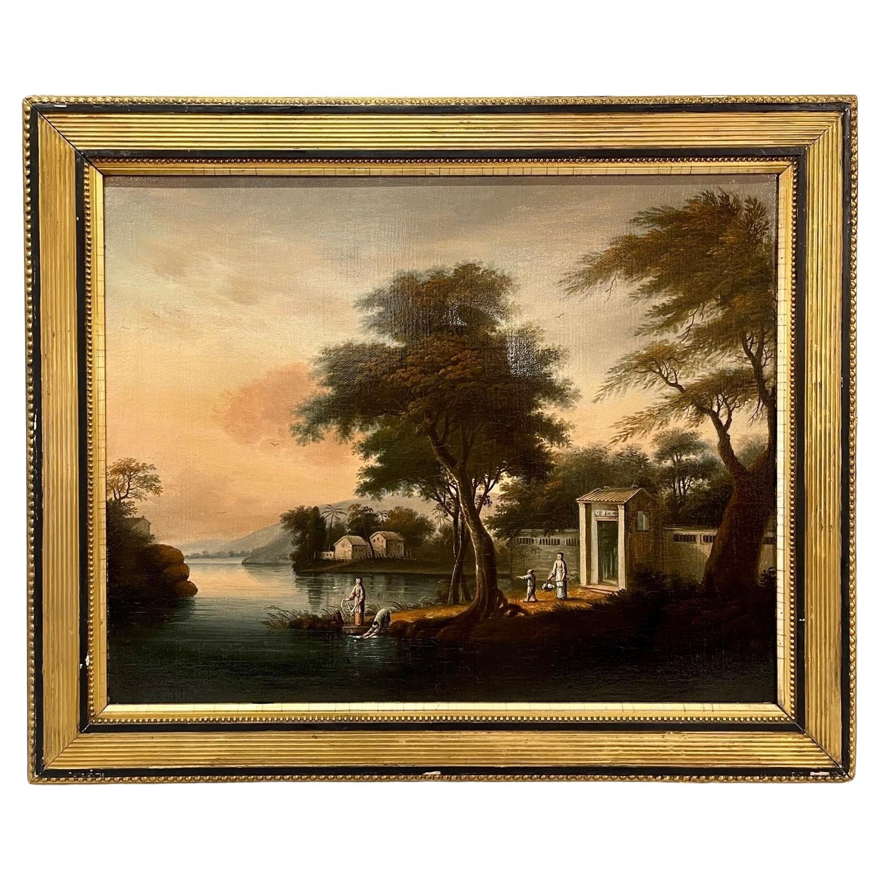 19th Century Italian Oil Painting in the Manner of Antonio Panini For ...