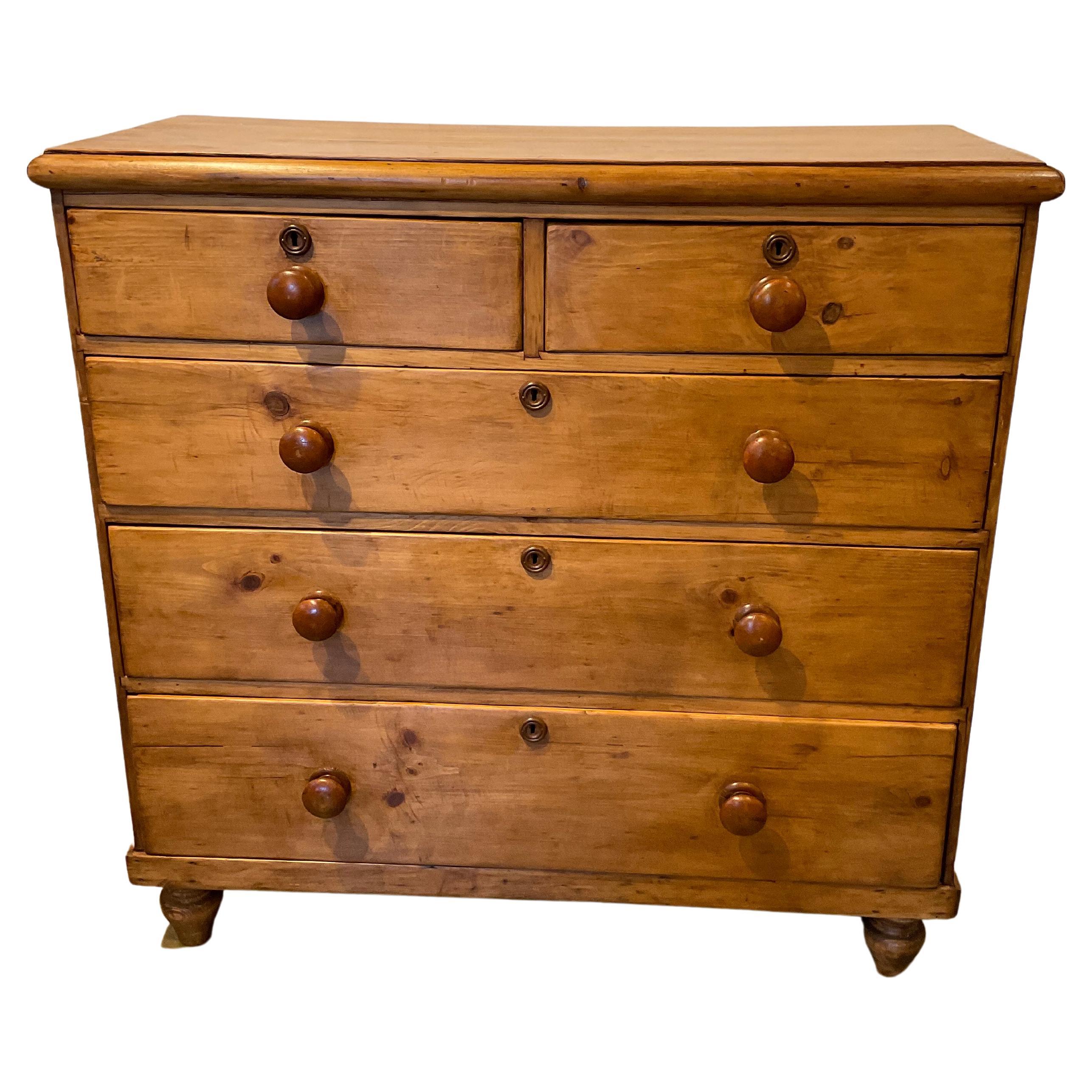 19th Century. Pine Chest For Sale at 1stDibs