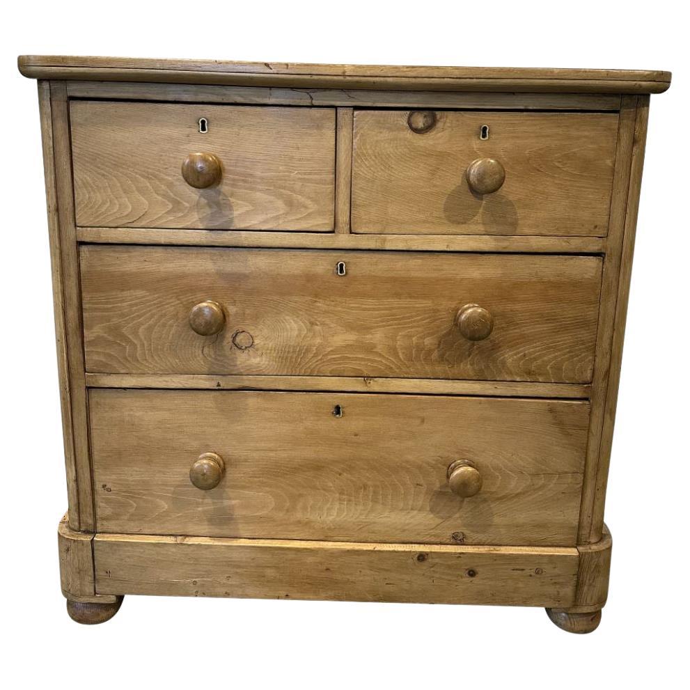 19th Century English Pine Chest For Sale at 1stDibs