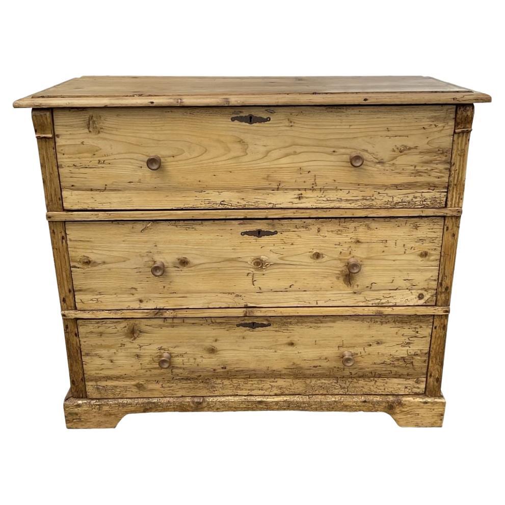 19th Century European Pine Chest For Sale at 1stDibs
