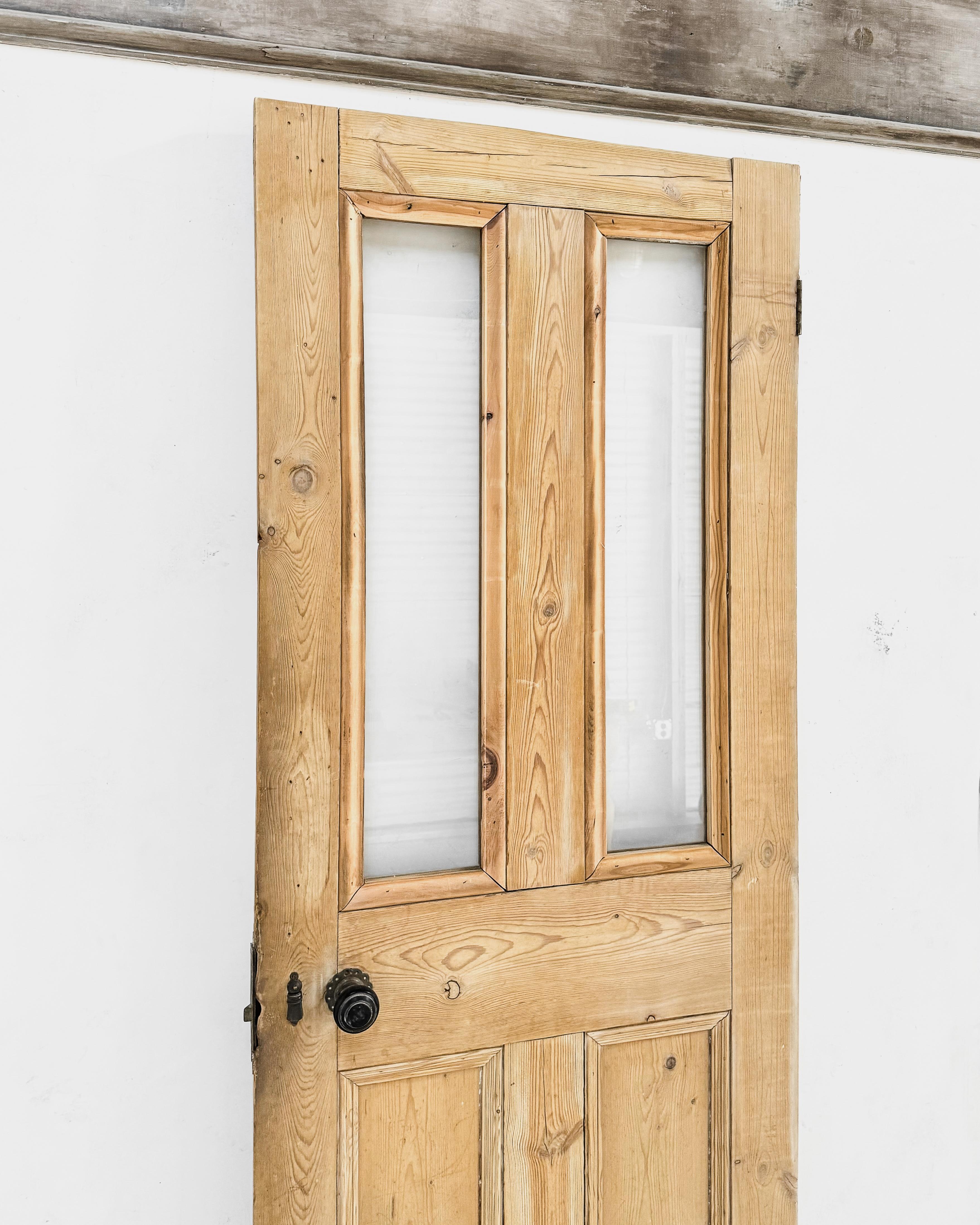 19th Century English Pine Glazed Interior Door For Sale at 1stDibs