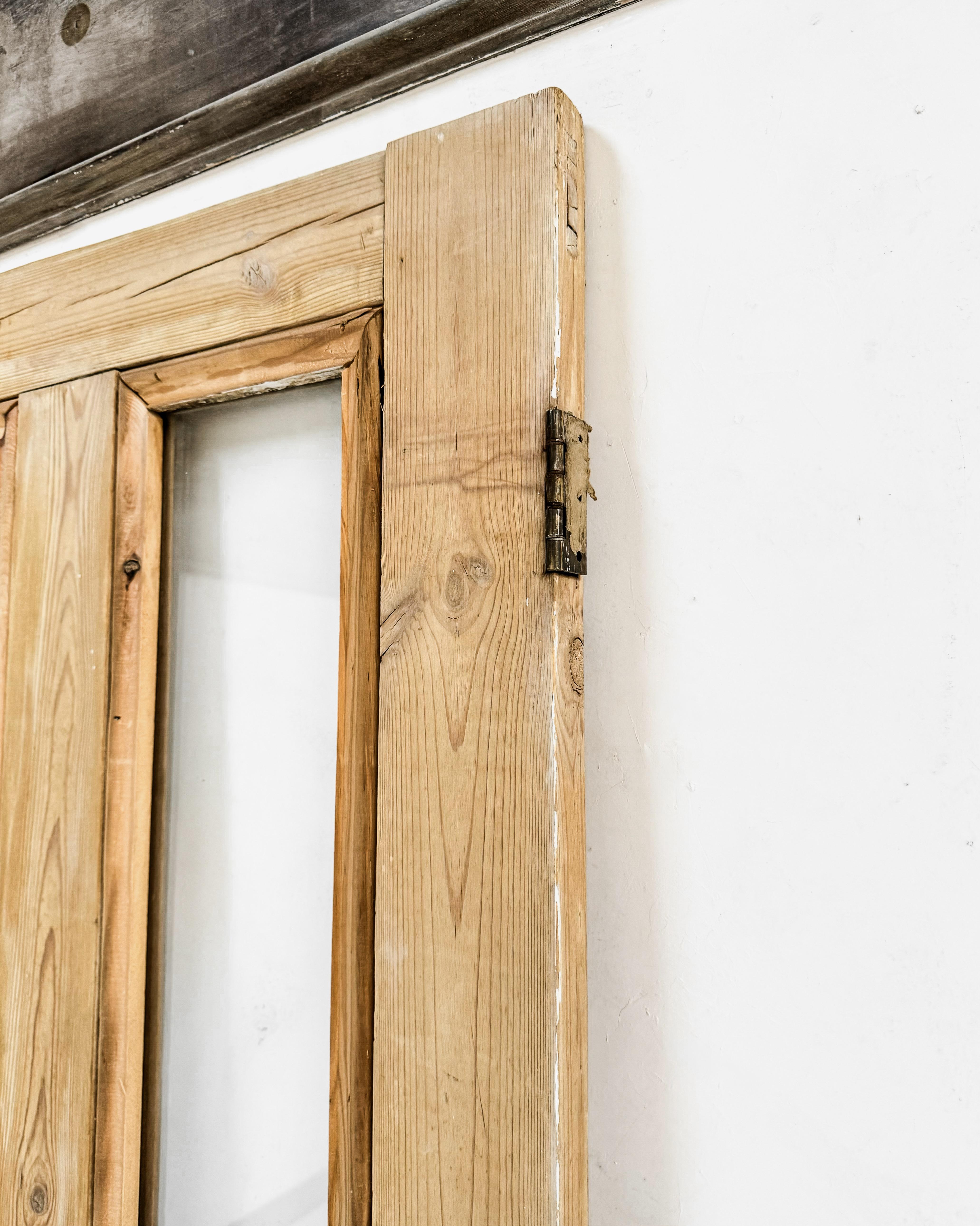 19th Century English Pine Glazed Interior Door For Sale at 1stDibs