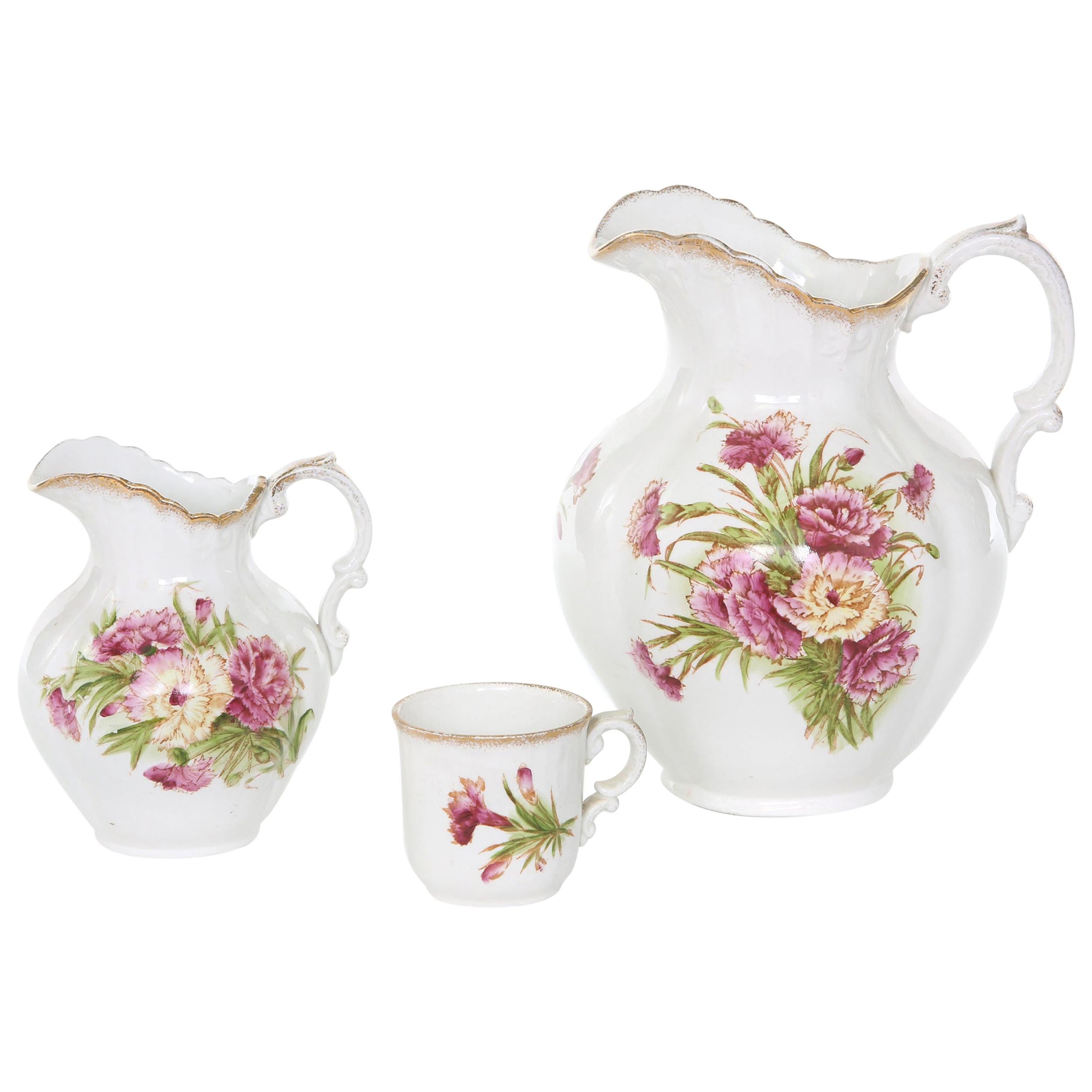 Vintage Porcelain Dutch Pair of Vases For Sale at 1stDibs