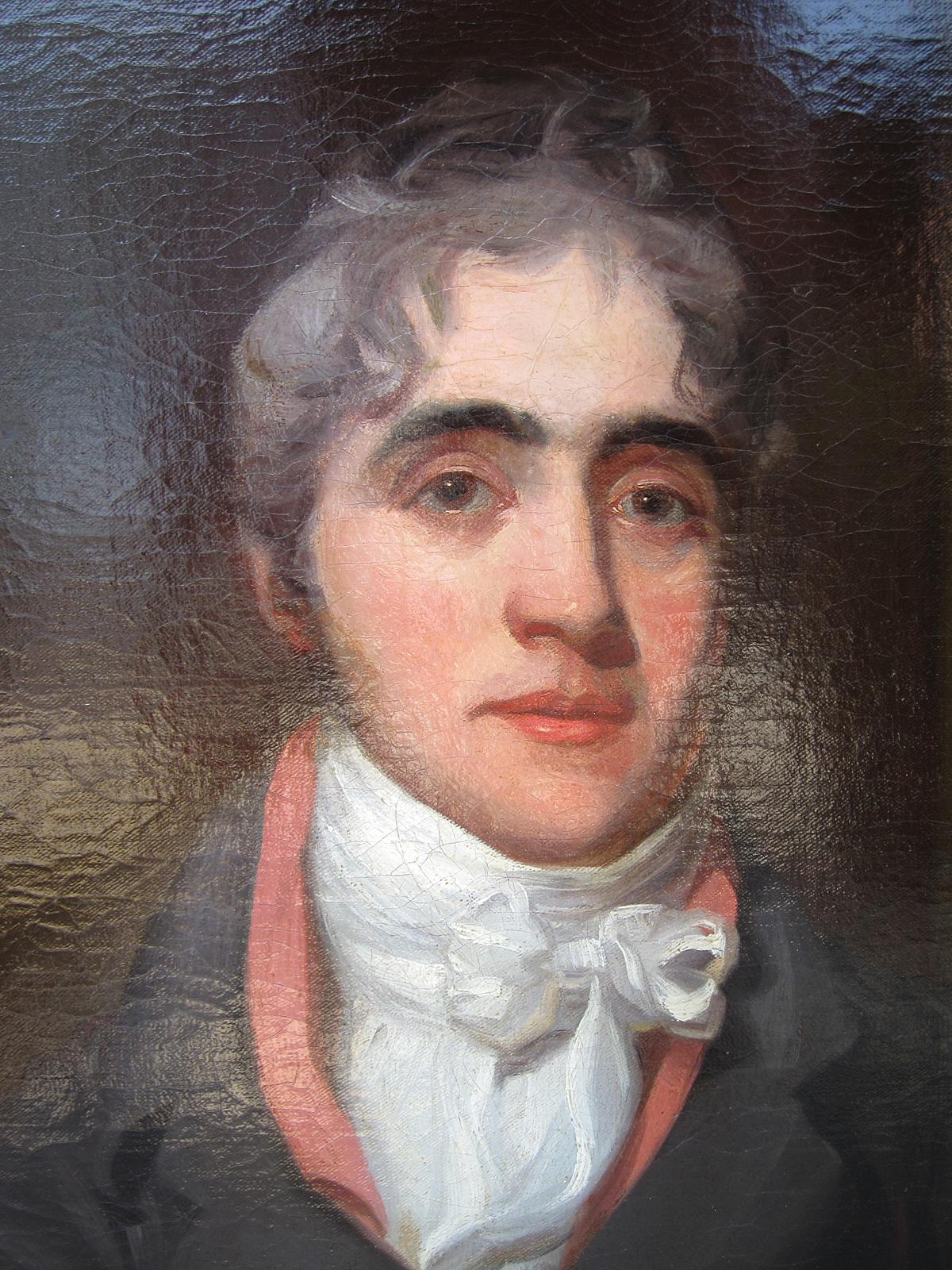 19th Century English Oil Painting Portrait of Gentleman, James Bourlet ...