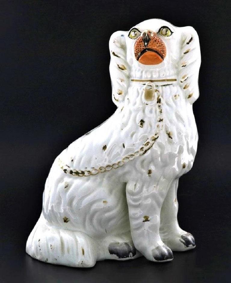 19th Century English Pottery Yorkshire Dog Sculpture, Staffordshire ...