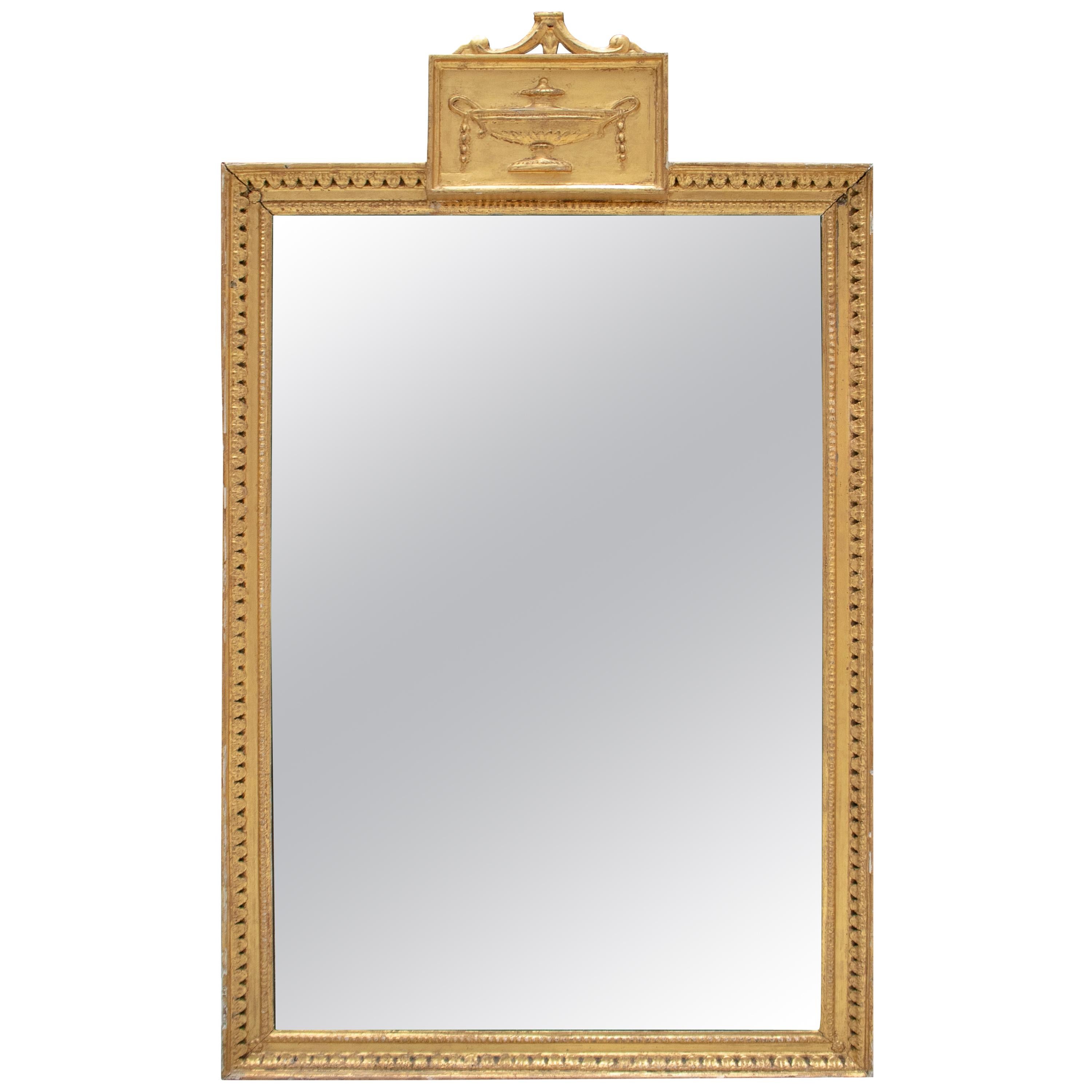 Late 19th Century French Regency Style Oval Gilt Wood Wall Mirror at ...