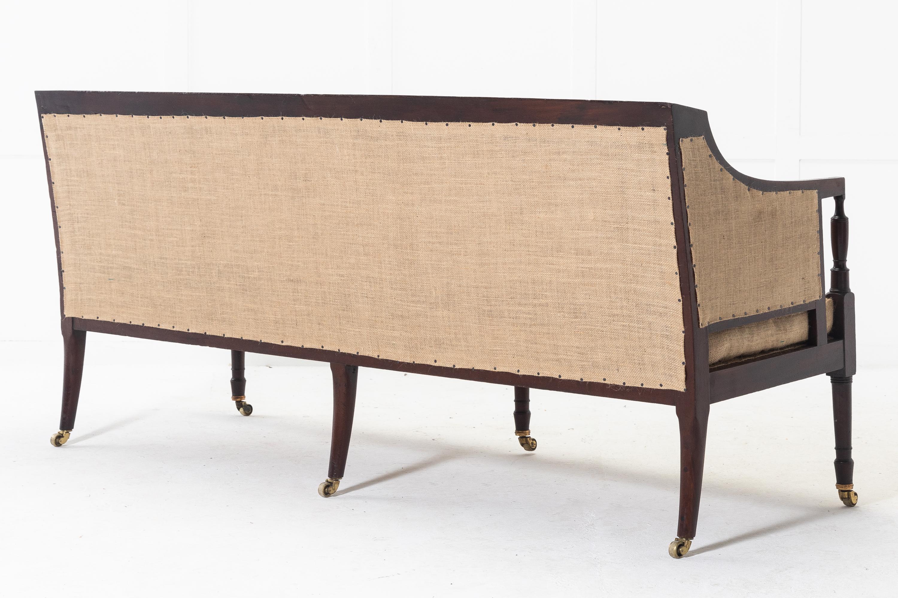 19th Century English Regency Mahogany Sofa at 1stDibs