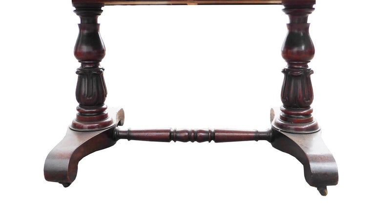 19th Century English Regency Mahogany Window Table For Sale at 1stDibs