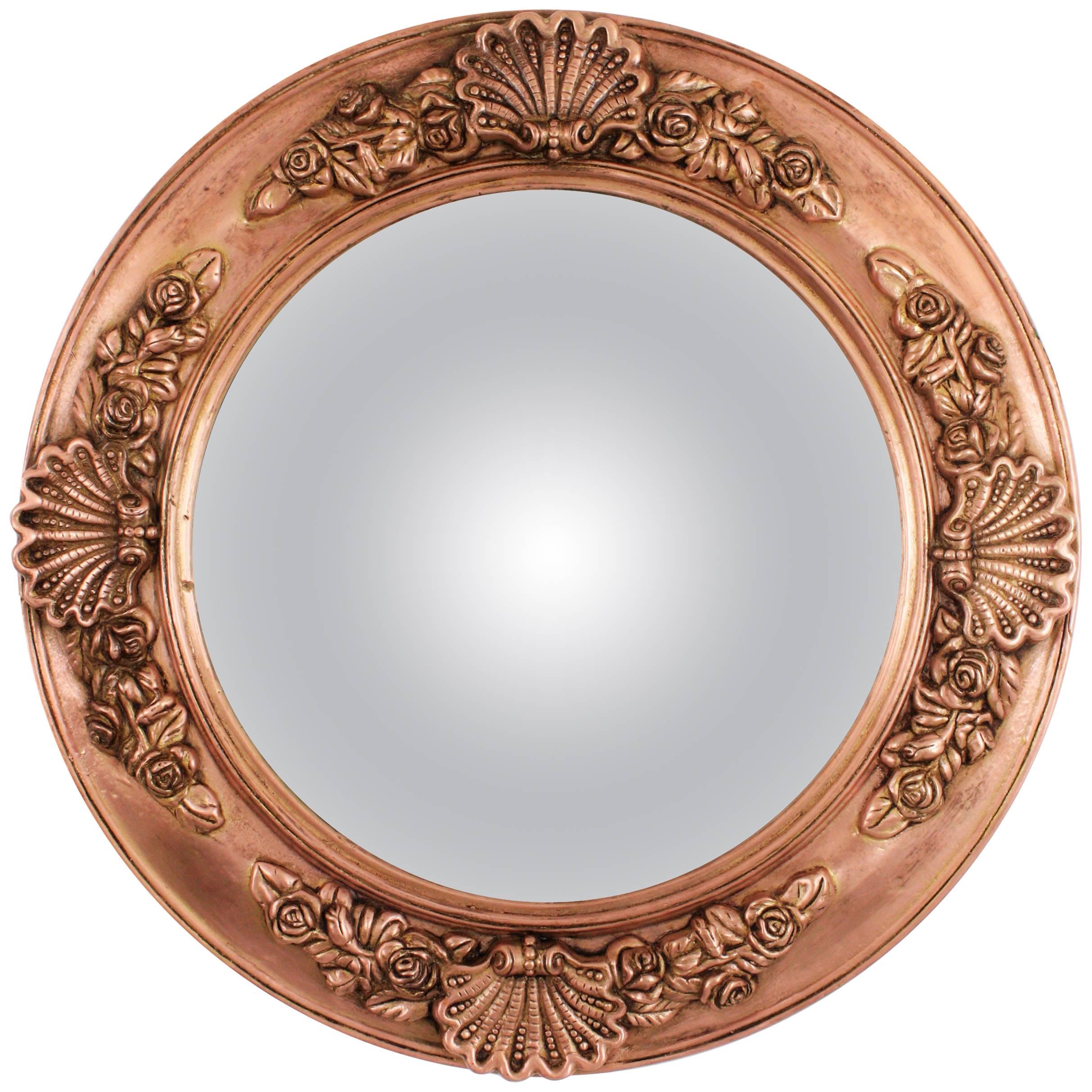 19th Century English Gilded Convex Mirror at 1stdibs