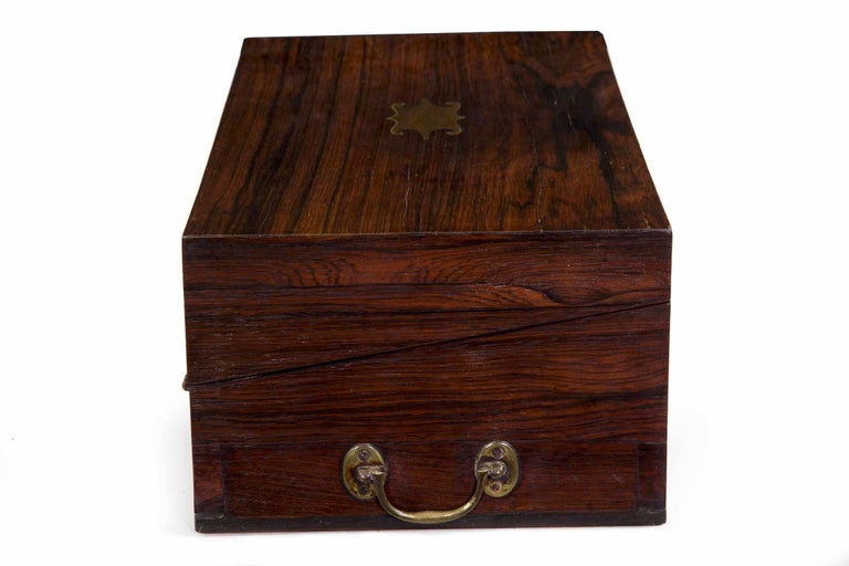 19th Century English Regency Rosewood Antique Traveling Lap Writing ...