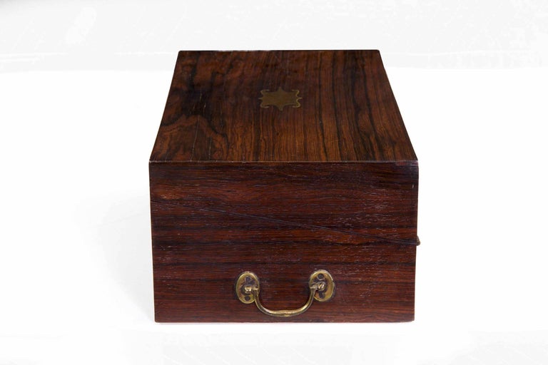 19th Century English Regency Rosewood Antique Traveling Lap Writing ...