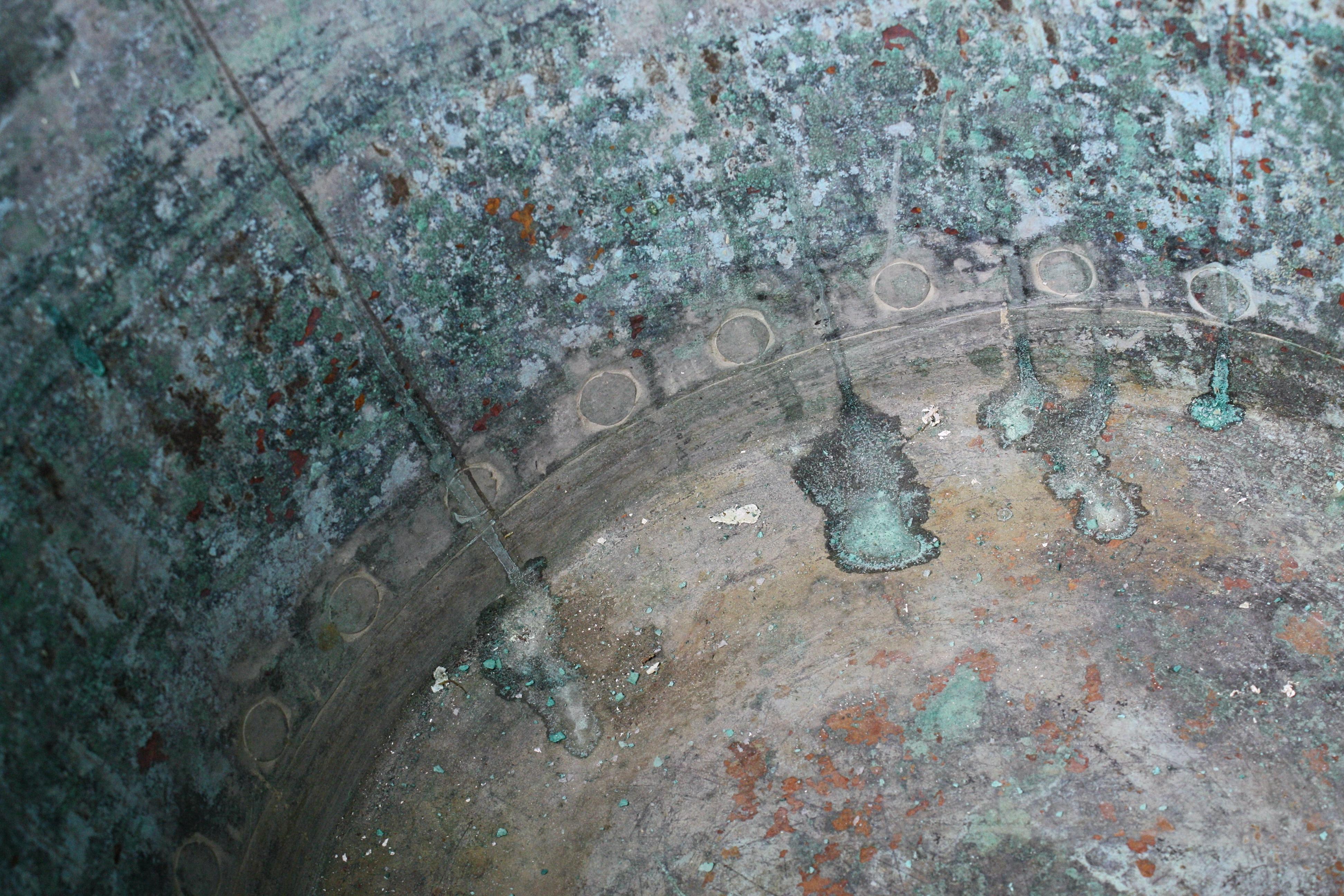 19th Century English Riveted Copper Verdigris Vat Vessel Planter at ...