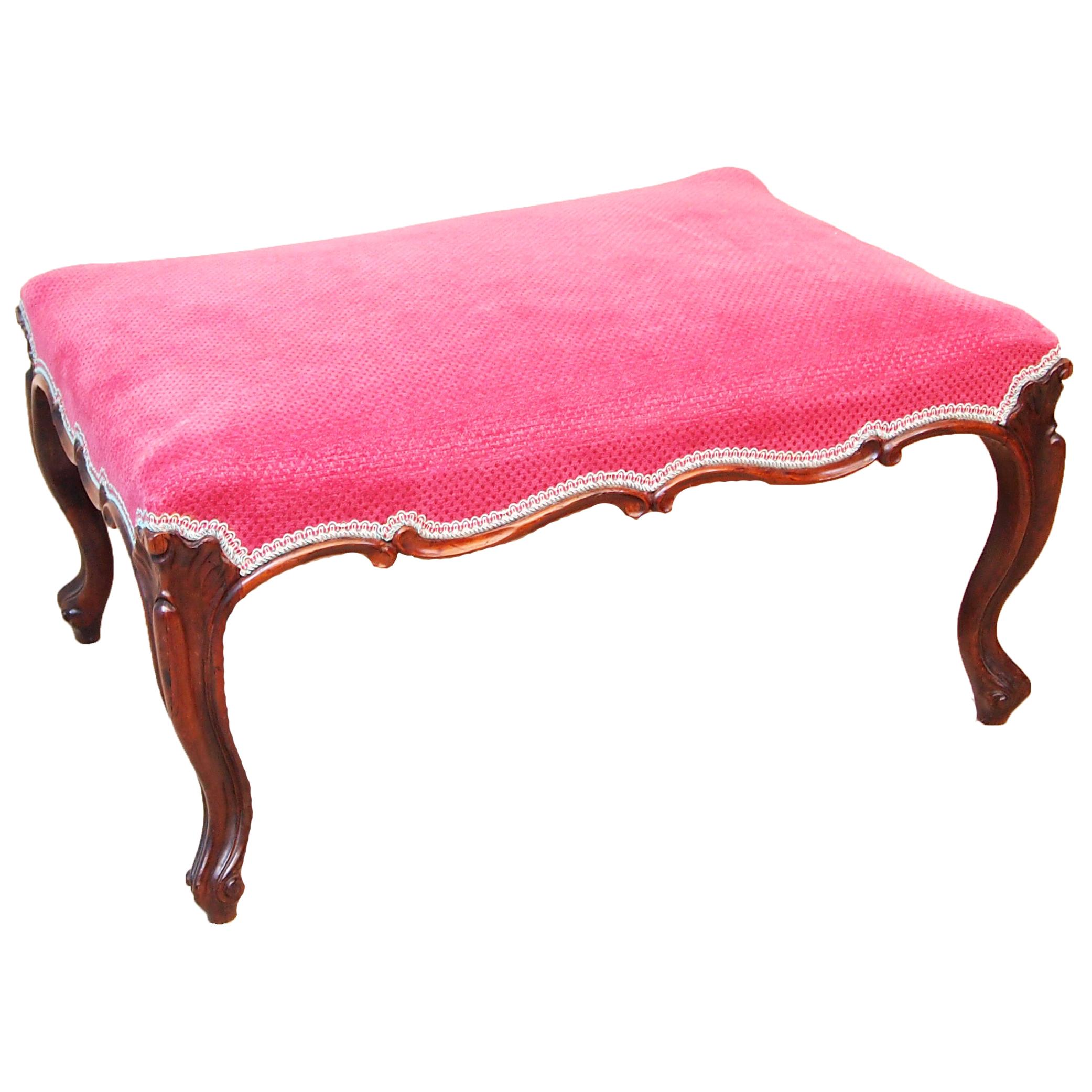 19th Century Cast and Tubular Brass Adjustable Velvet Music Cello Stool ...