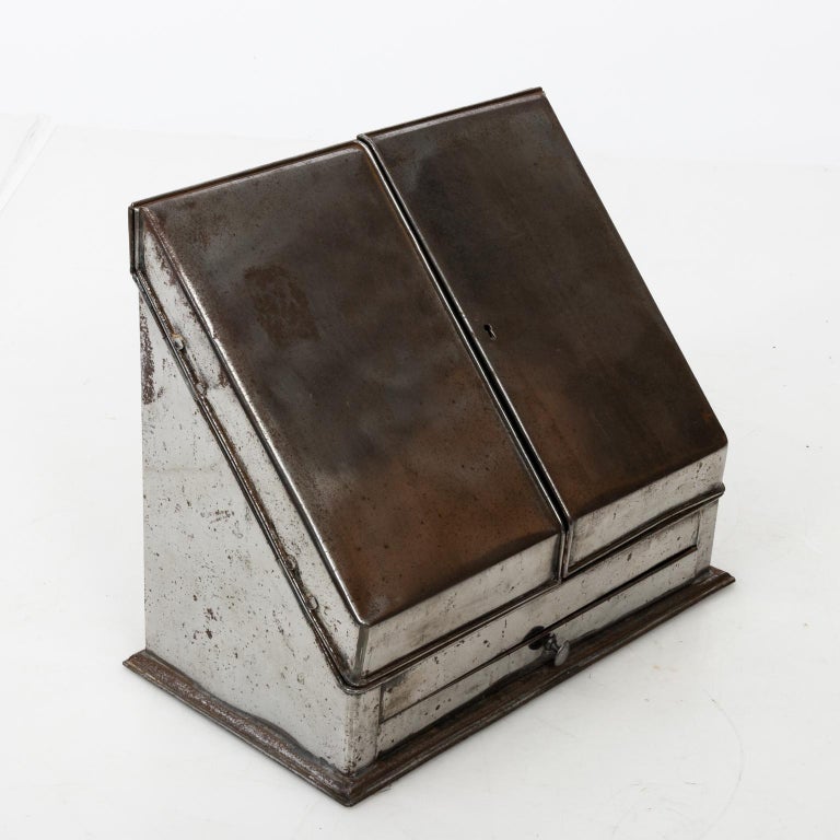 19th Century English Steel Secretary Box For Sale at 1stDibs