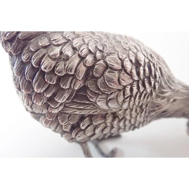 19th Century English Sterling Silver Chicken at 1stDibs