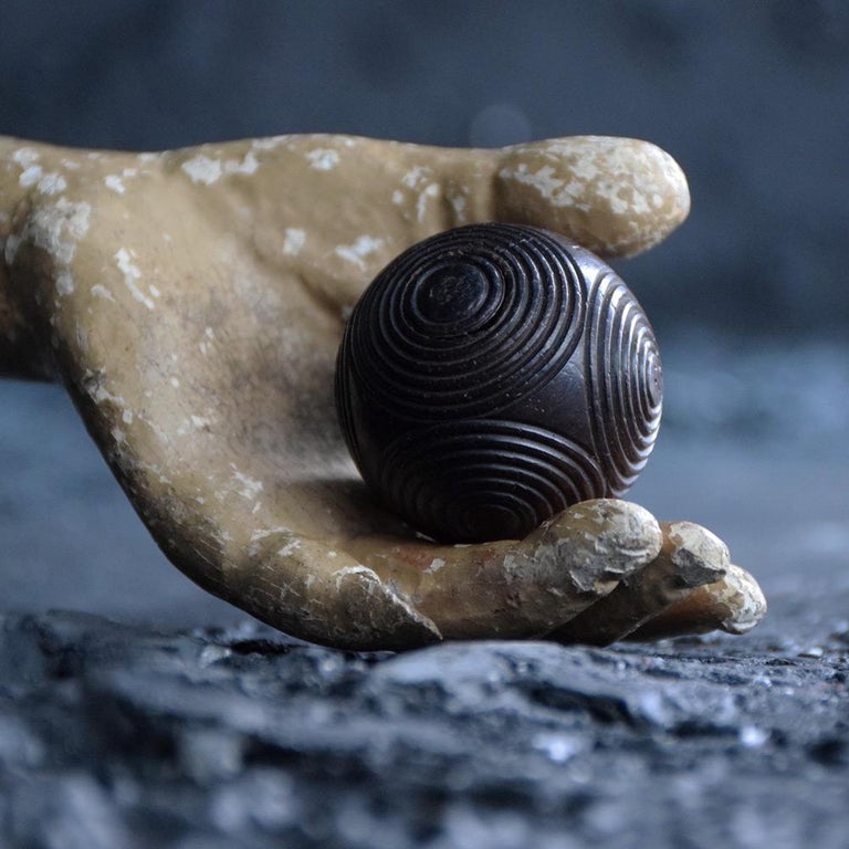 19th Century English Treen Puzzle Snuff Box Ball at 1stDibs