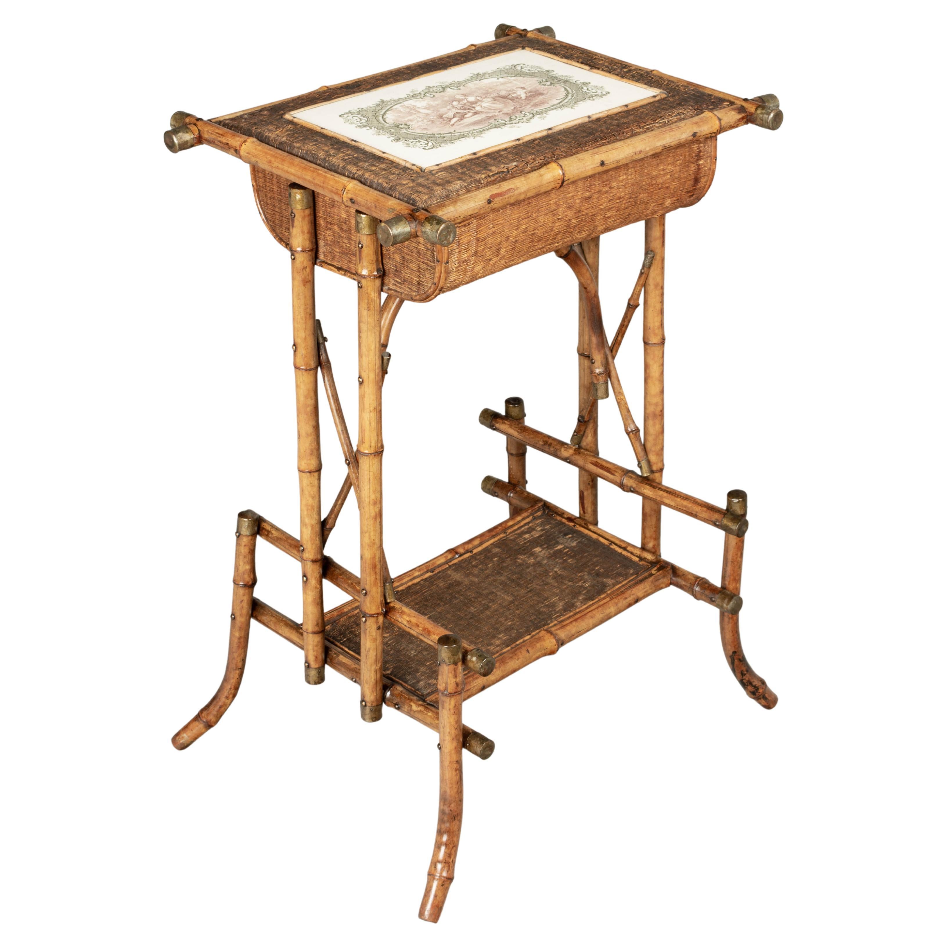 Victorian Bamboo Table with Side Flaps at 1stDibs
