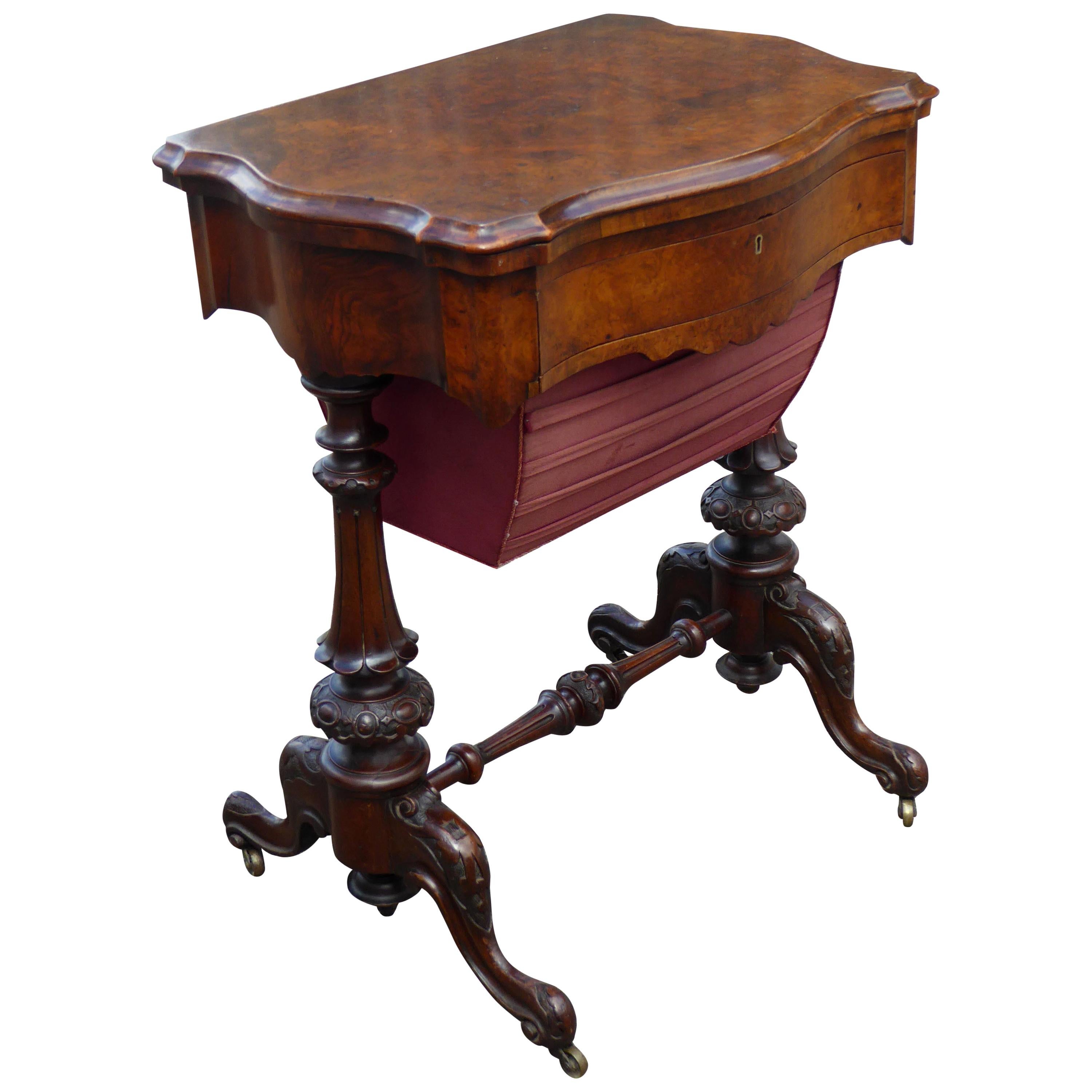19th Century Walnut Games and Work Table For Sale at 1stDibs