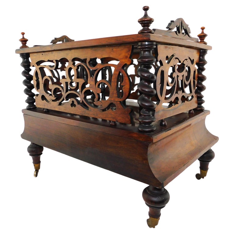 19th Century English Victorian Canterbury Stand Sheet Music Rack Brass ...