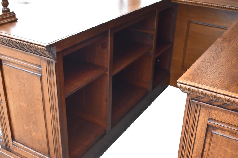 19th Century English Victorian Carved Oak Corner Bar at 1stDibs ...