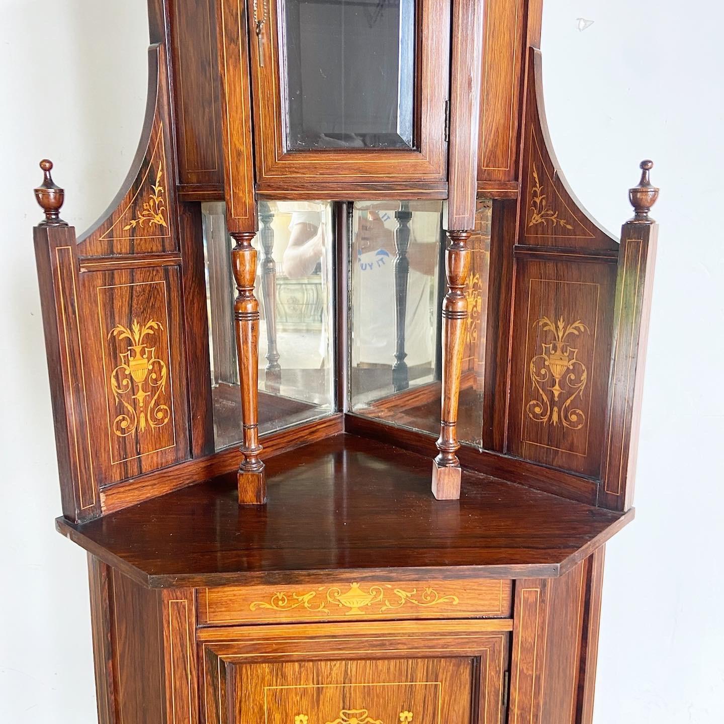 19th Century English Victorian Corner Cabinet For Sale at 1stDibs