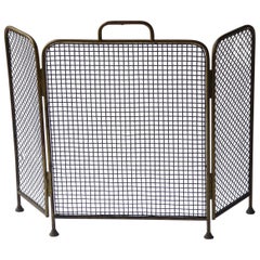 c.1870 Victorian Hand-Beaded Cheval Fire Screen For Sale at 1stdibs